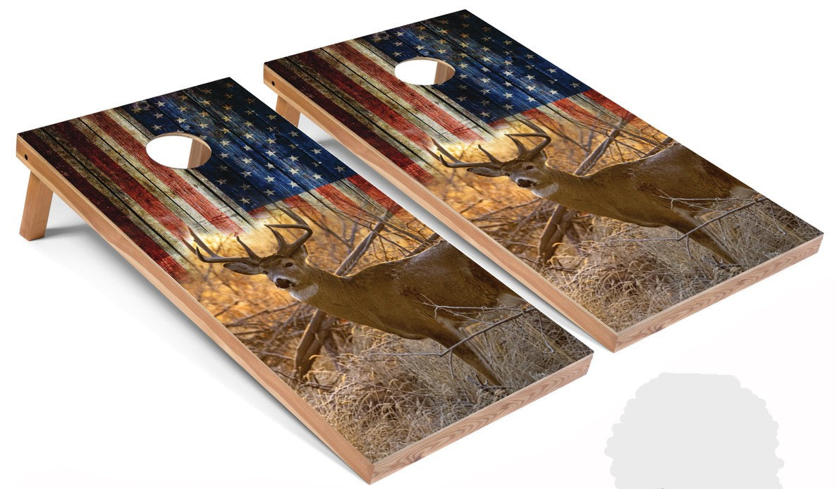 American flag/deer set – DP Woodworks