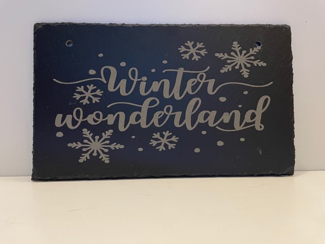 Winter Wonderland slate sign – DP Woodworks